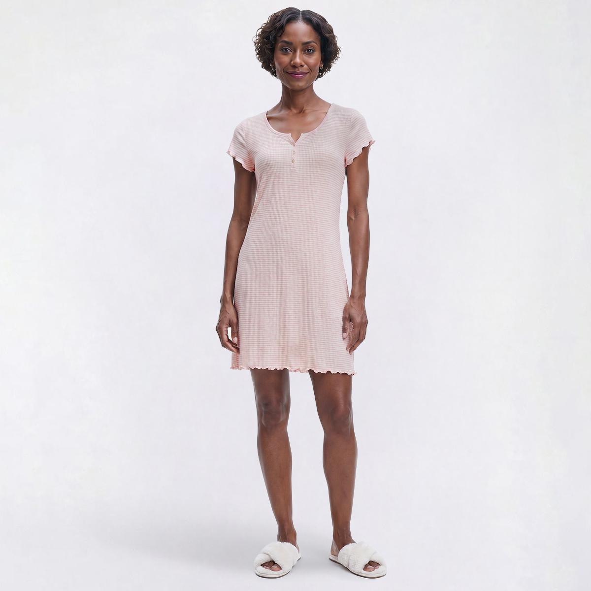 Click here for Womens Laura Ashley(R) Ribbed Stripe Lettuce Edge... prices